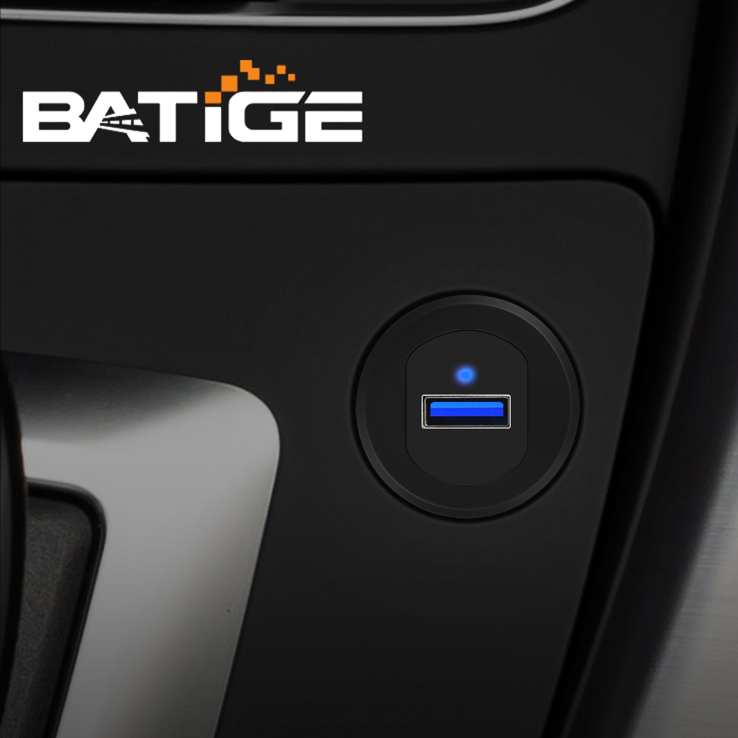 BATIGE Alloy With LED Single Port USB 3.0 Car Mount Flush Cable 1M ...